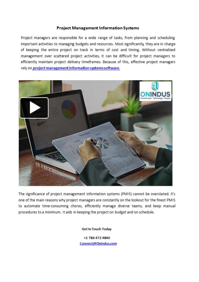 Project Management Information Systems presentation | free to download
