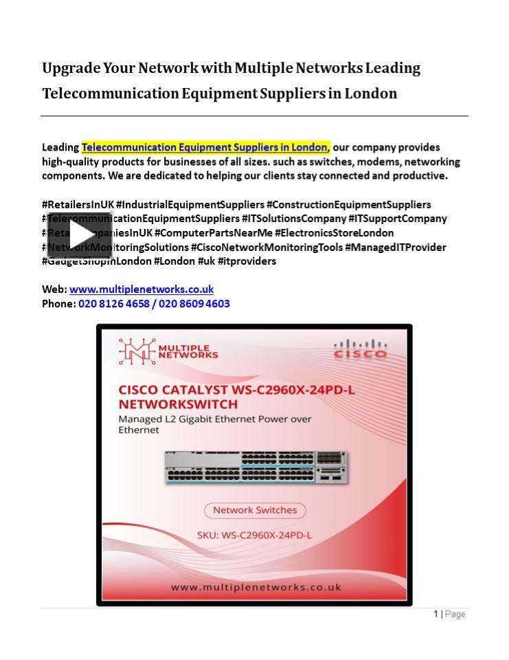 PPT – Upgrade Your Network with Multiple Networks Leading ...