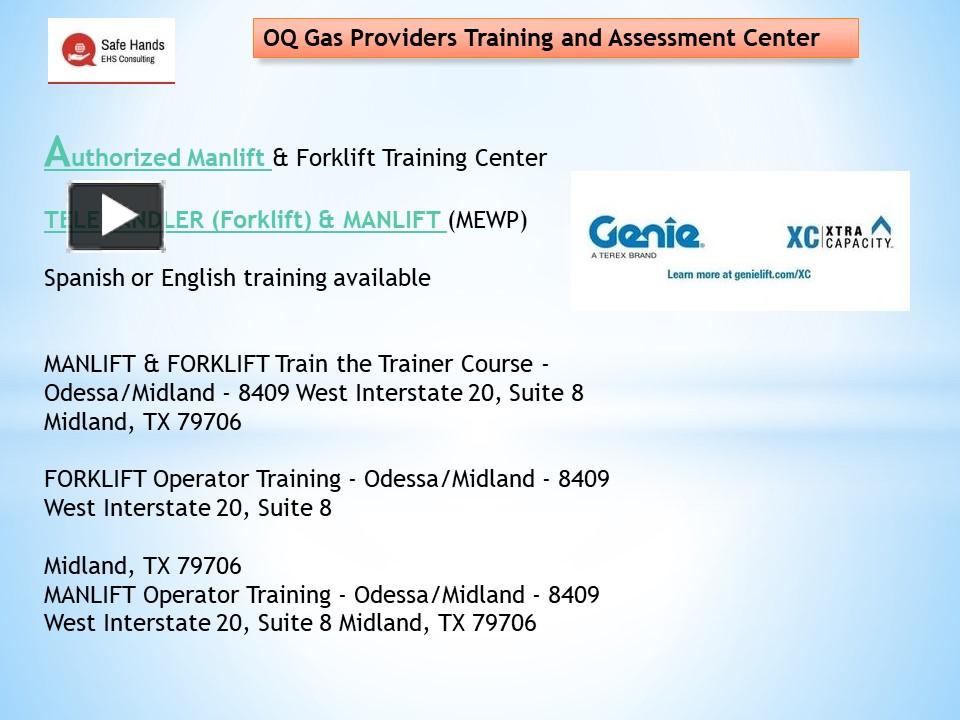 OQ Training and Assessment Center (1) presentation | free to download