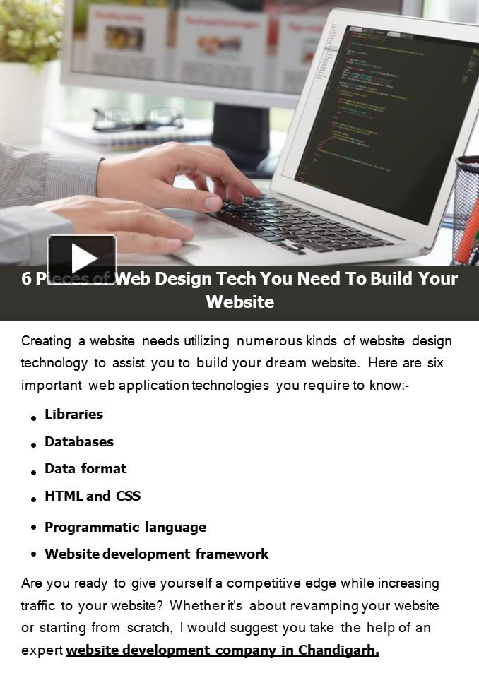 PPT – 6 Pieces of Web Design Tech You Need To Build Your Website ...