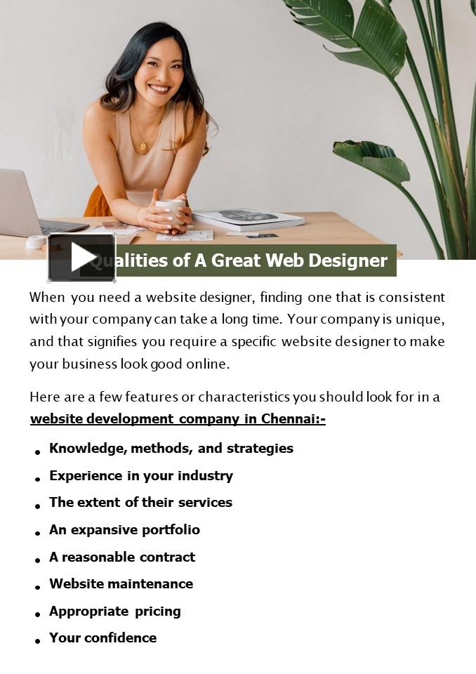 PPT – Qualities of A Great Web Designer PowerPoint presentation | free ...