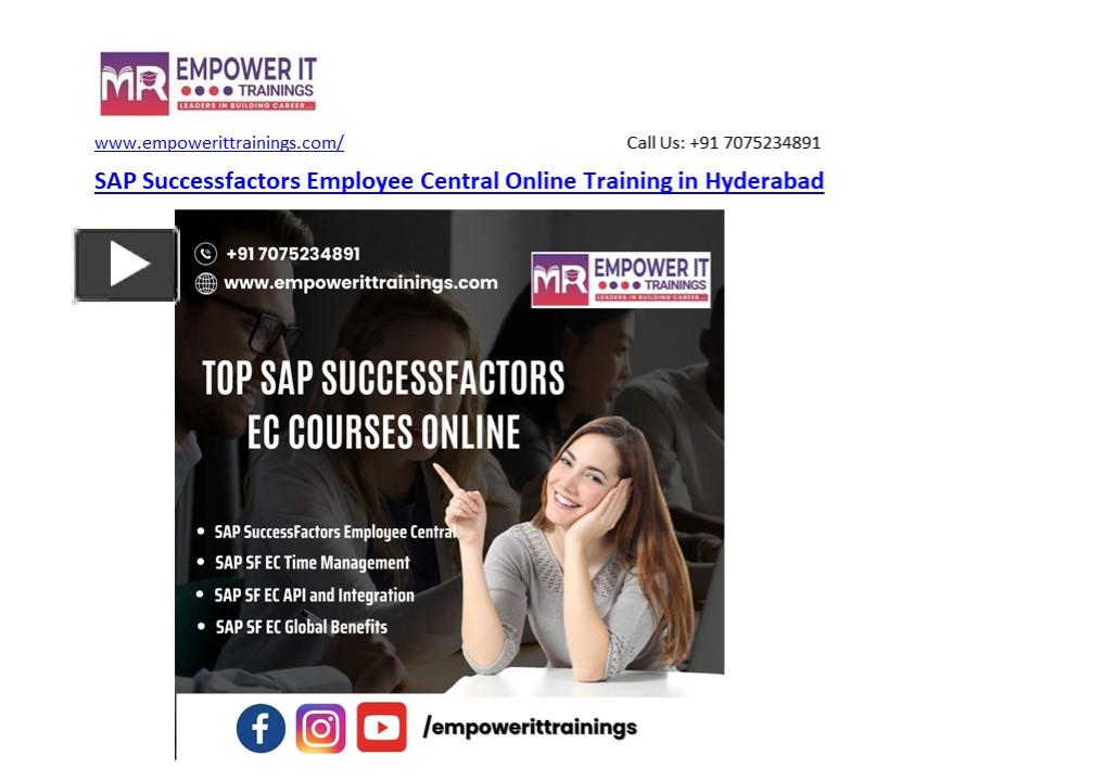 PPT – SAP Successfactors Employee Central Online Training in Hyderabad ...