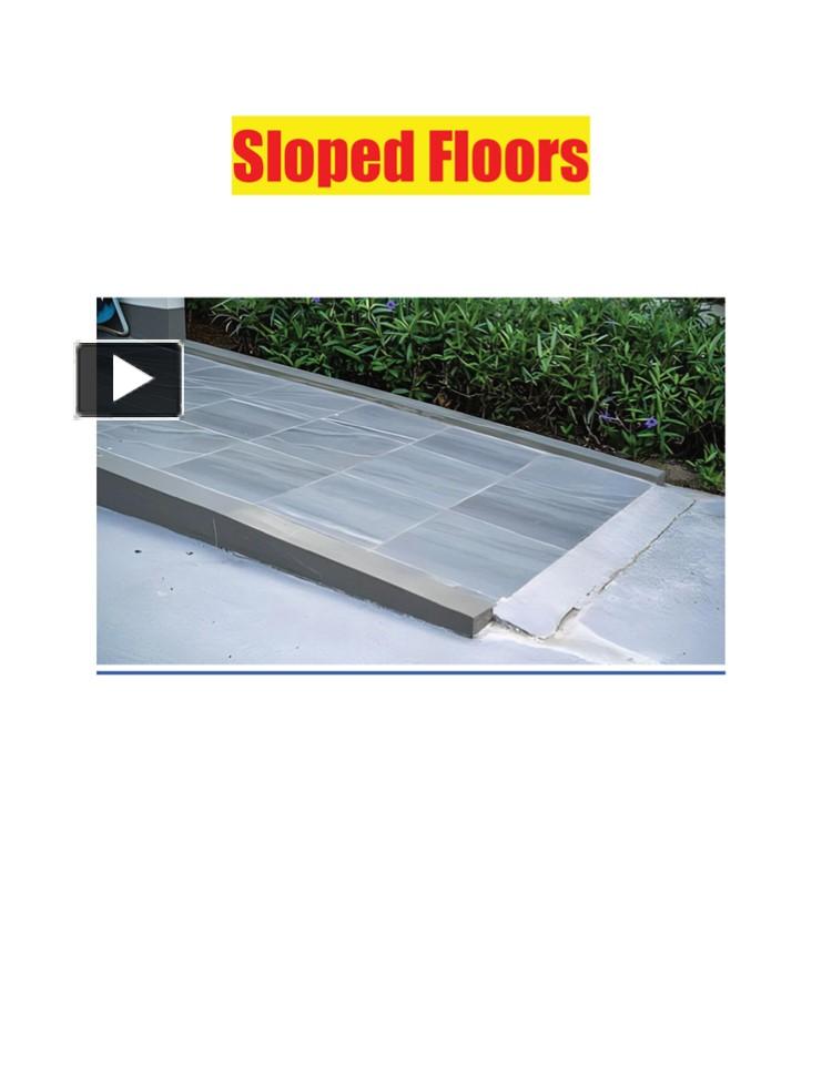 Sloped Floors presentation | free to download