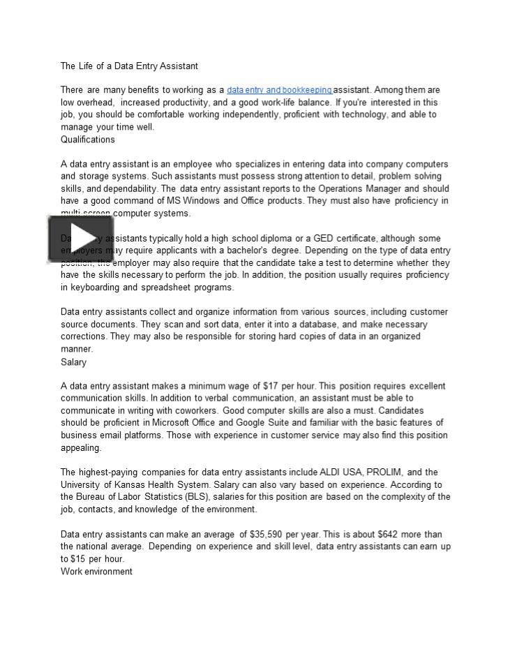 About data entry presentation | free to download