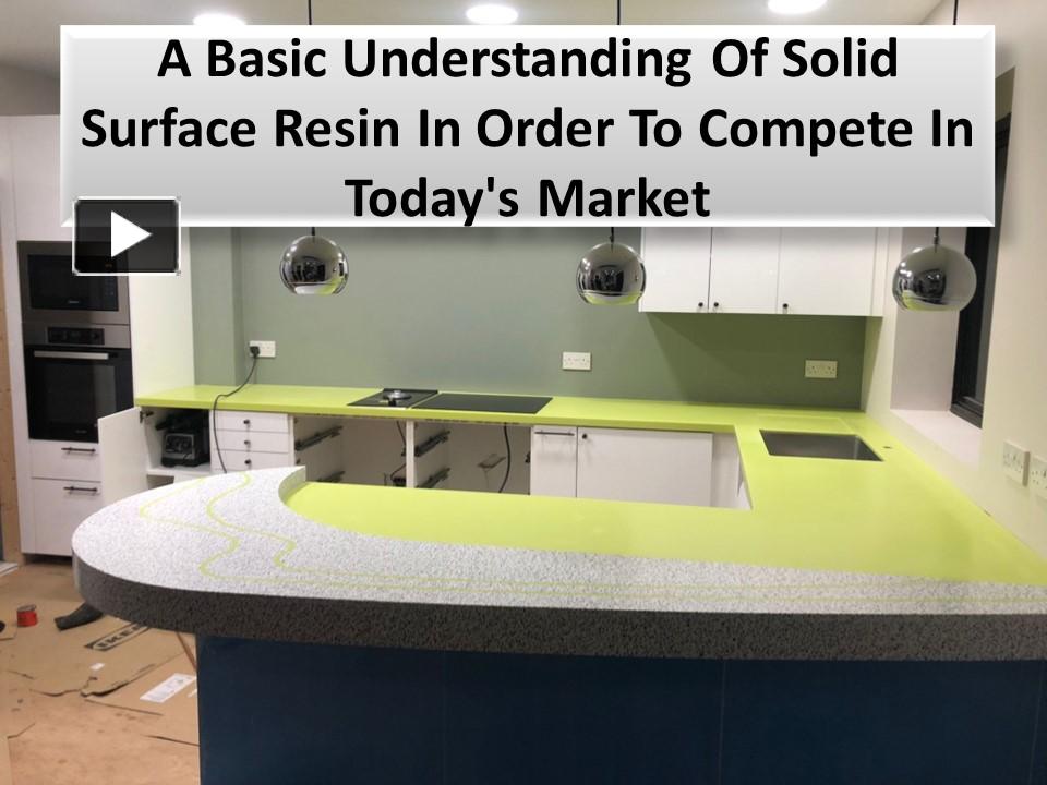 4 steps in the curing process for the solid surface resin presentation ...