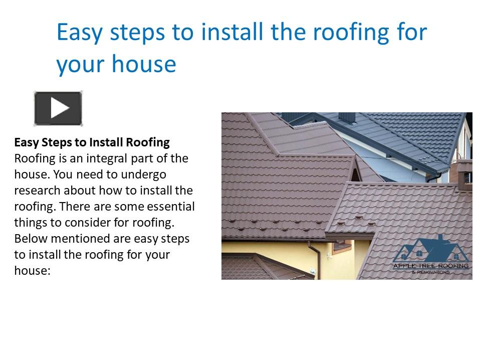 Easy steps to install the roofing for your house presentation | free to ...