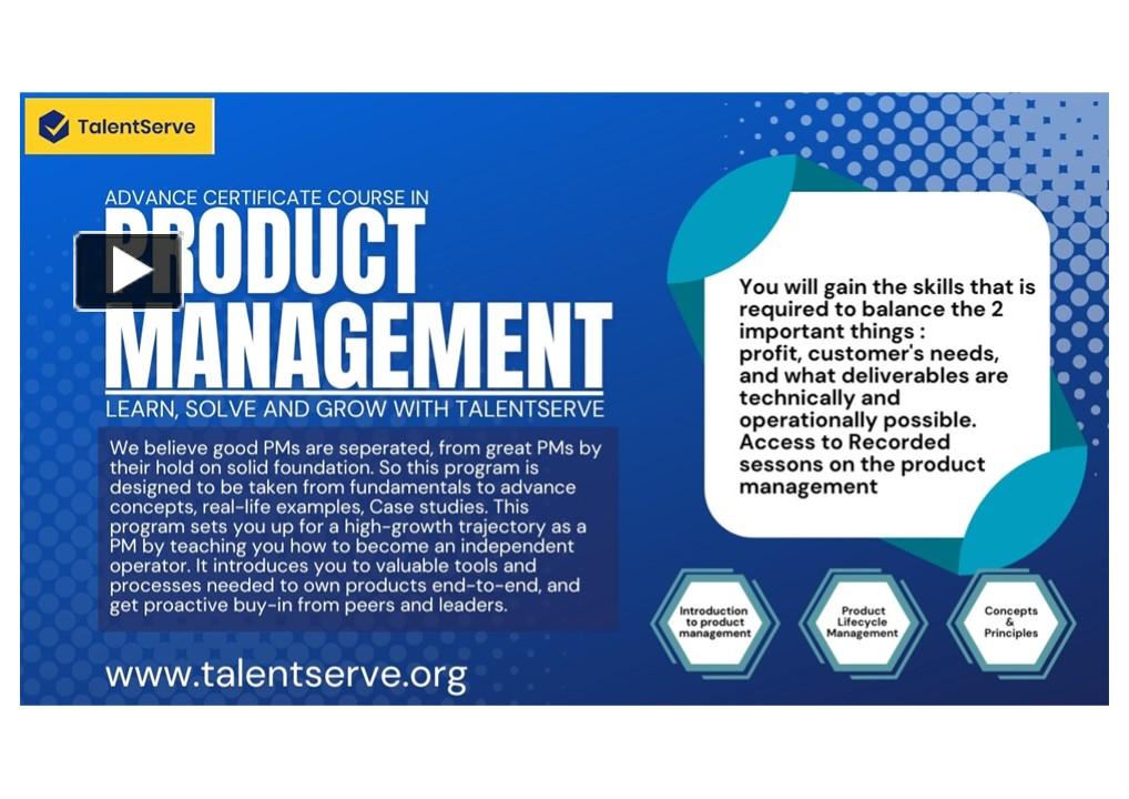 PPT – Product Management Course In Advanced PowerPoint presentation ...
