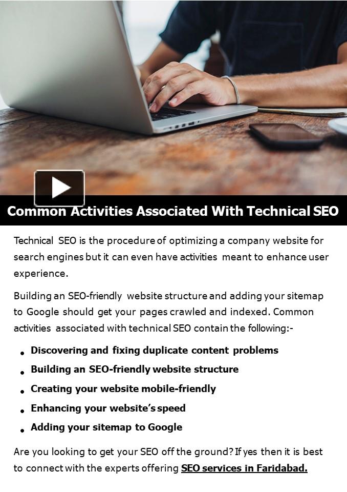 PPT – Common Activities Associated With Technical SEO PowerPoint ...