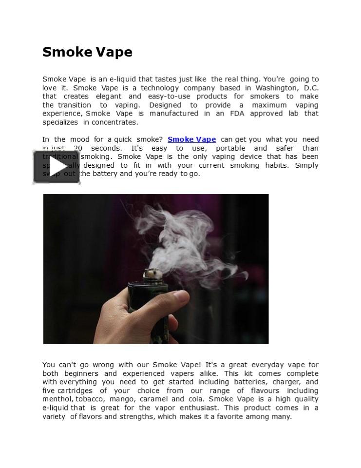 PPT – Smoke Vape PowerPoint presentation | free to download - id ...