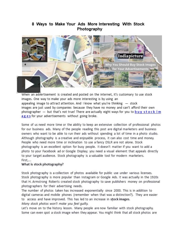 PPT – 8 Ways to Make Your Ads More Interesting With Stock Photography ...