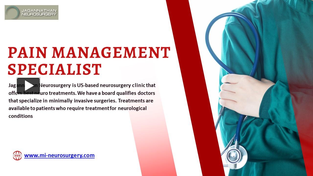 PPT – Pain Management Specialists At Jagannathan Neurosurgery ...