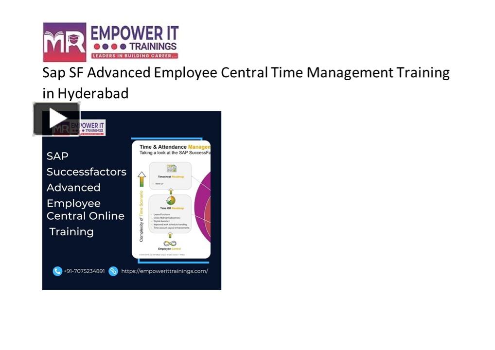 SAP SF Advanced employee central time management training in Hyderabad ...