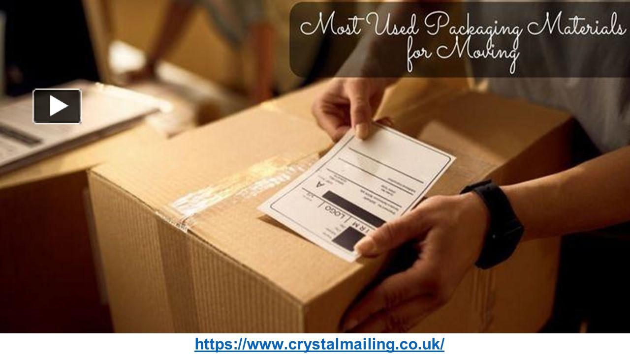 The Most Used Packaging Materials For Moving presentation | free to ...