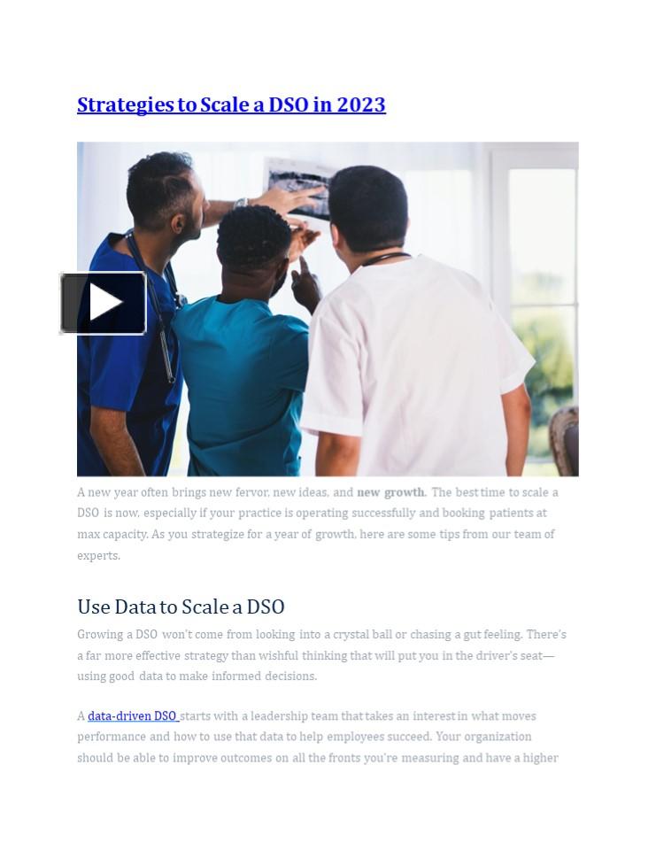PPT – Strategies to Scale a DSO in 2023 PowerPoint presentation | free ...