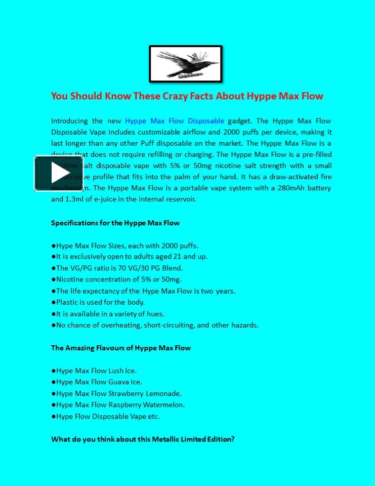 PPT – You Should Know These Crazy Facts About Hyppe Max Flow PowerPoint ...