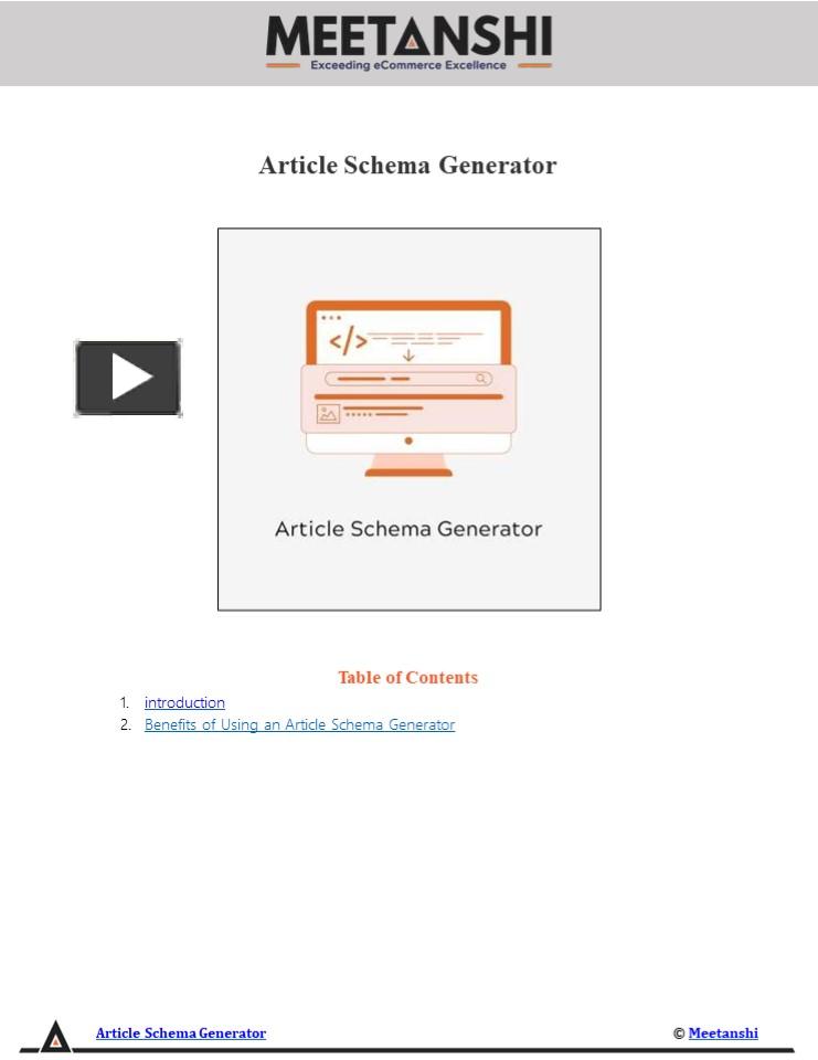PPT – Article Schema Generator PowerPoint presentation | free to ...
