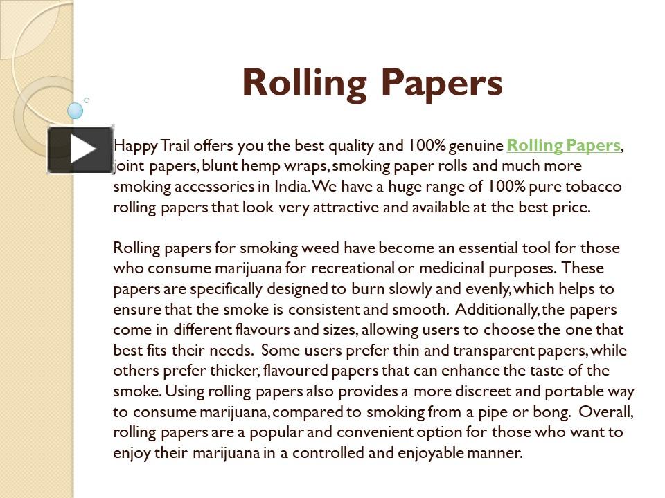 PPT – Rolling Papers PowerPoint presentation | free to download - id ...