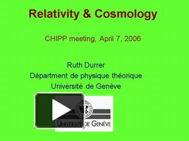 PPT – Relativity PowerPoint presentation | free to view - id: 96581-MjVkY