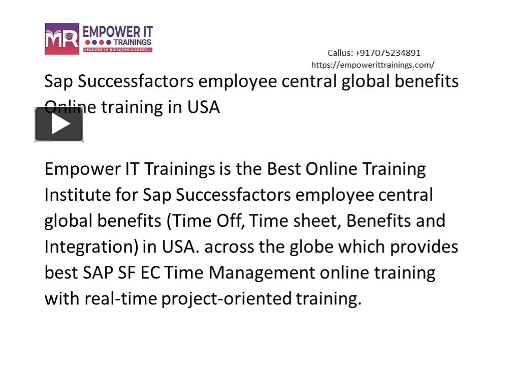 PPT – Sap Successfactors employee central global benefits Online ...