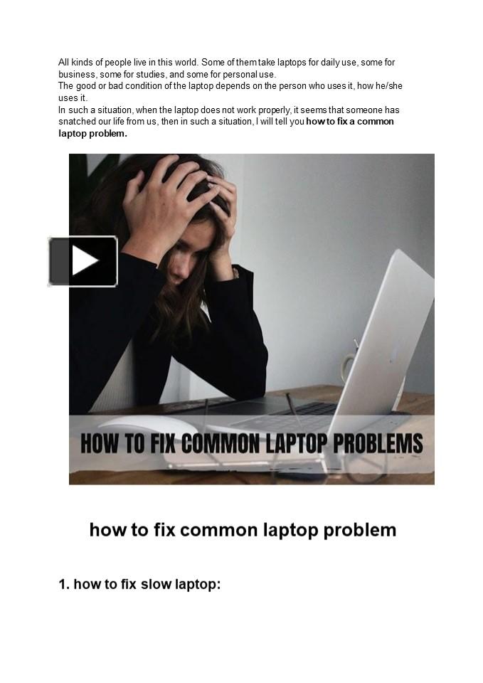 PPT – How to Fix Common Laptop Problems at Home: Repair Made Easy ...
