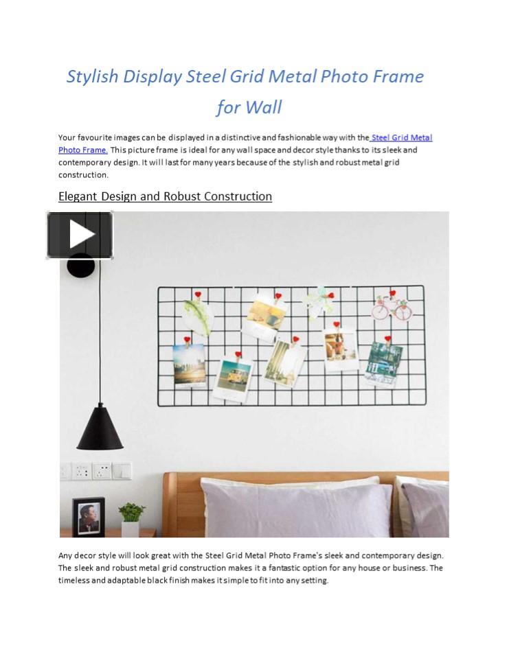 PPT – Stylish Display Steel Grid Metal Photo Frame for Wall PowerPoint ...