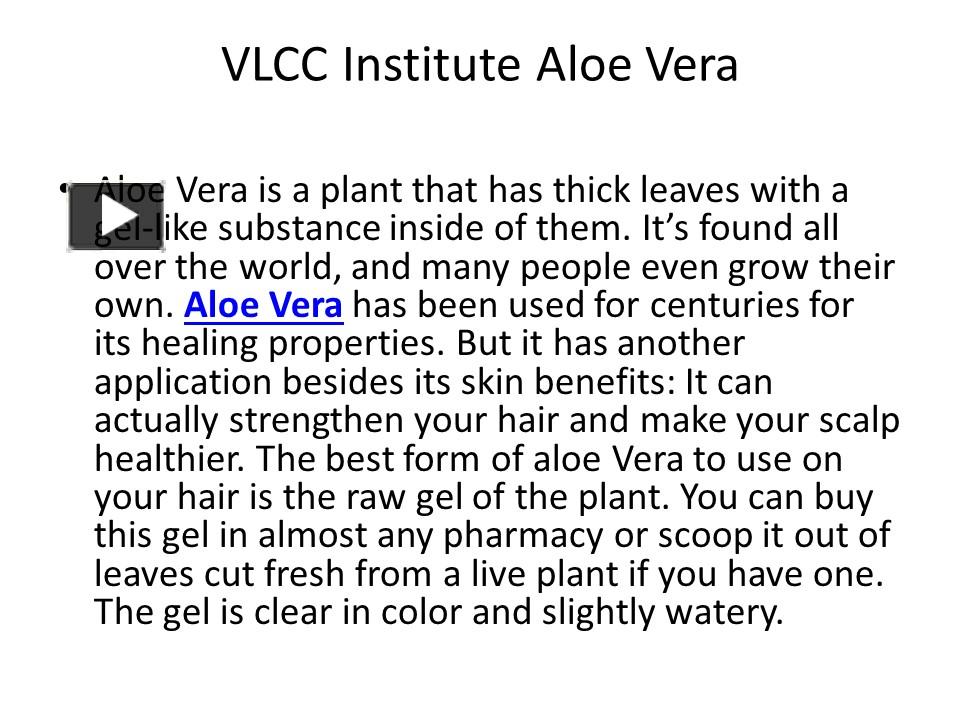 PPT – vlcc Institute Aloe Vera PowerPoint presentation | free to ...