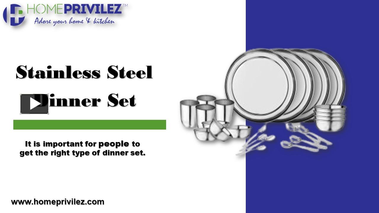 PPT – Stainless Steel Dinner Set PowerPoint presentation | free to ...