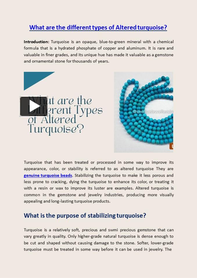 PPT – What are the different types of Altered turquoise? PowerPoint ...