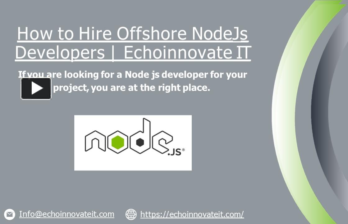 How to Hire Offshore NodeJs Developers presentation | free to download