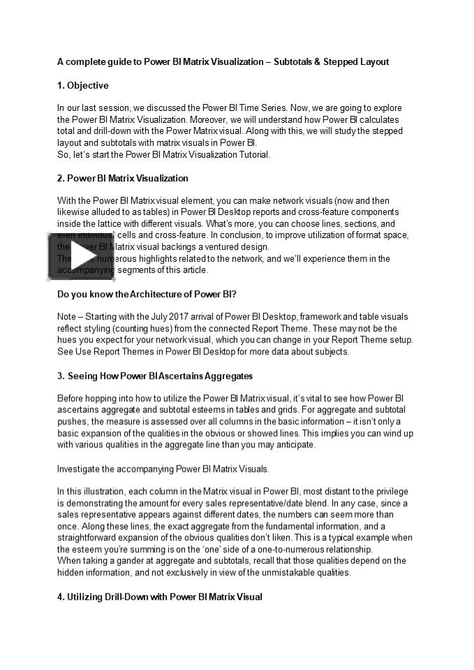 PPT – Introduction to Power BI Matrix PowerPoint presentation | free to ...