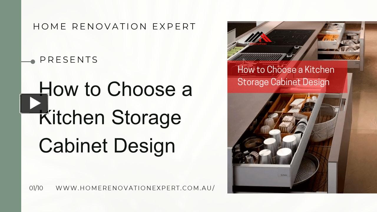 PPT – How to Choose a Kitchen Storage Cabinet Design PowerPoint ...