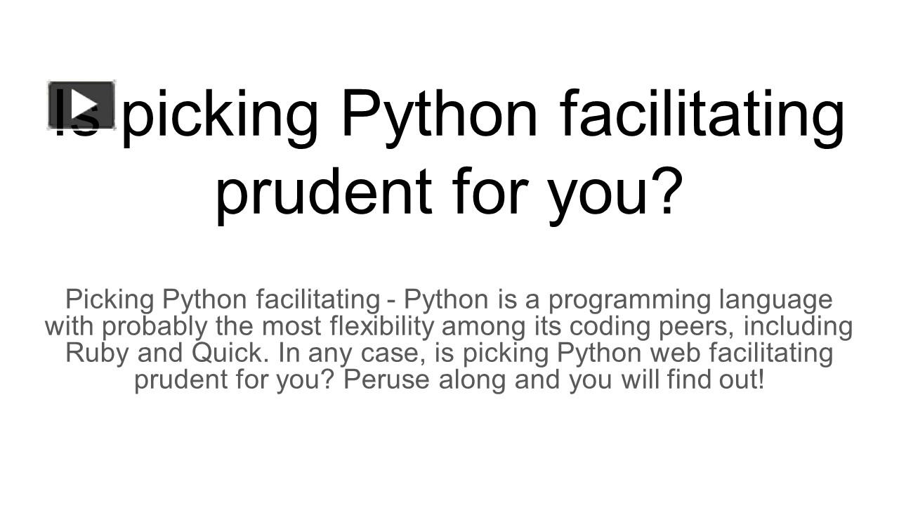 PPT – Is choosing Python hosting advisable for you? (3) PowerPoint ...