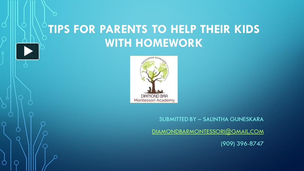 PPT – Tips for parents to help their kids with homework PowerPoint ...