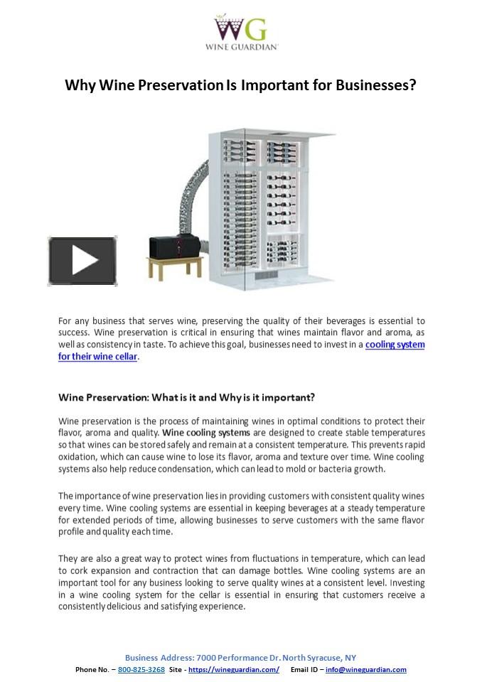 PPT – Why Wine Preservation Is Important for Businesses? PowerPoint ...