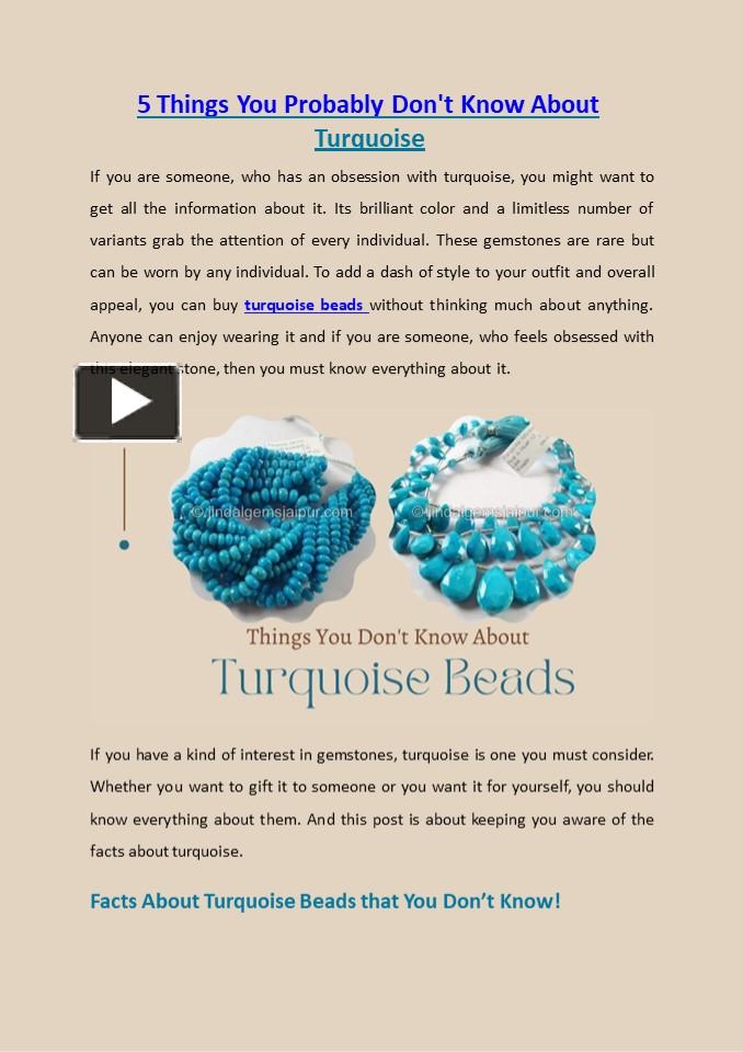 PPT – 5 Things You Probably Don't Know About Turquoise PowerPoint ...