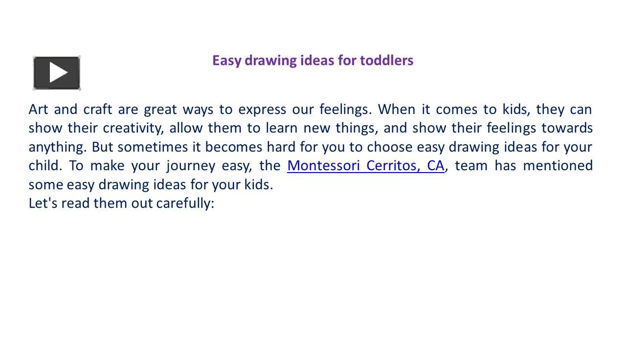 Easy drawing ideas for toddlers presentation | free to download