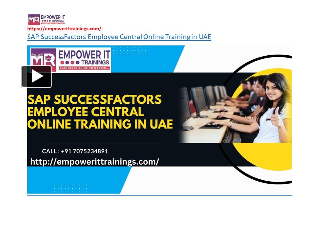 PPT – SAP SuccessFactors Employee Central Online training in UAE ...