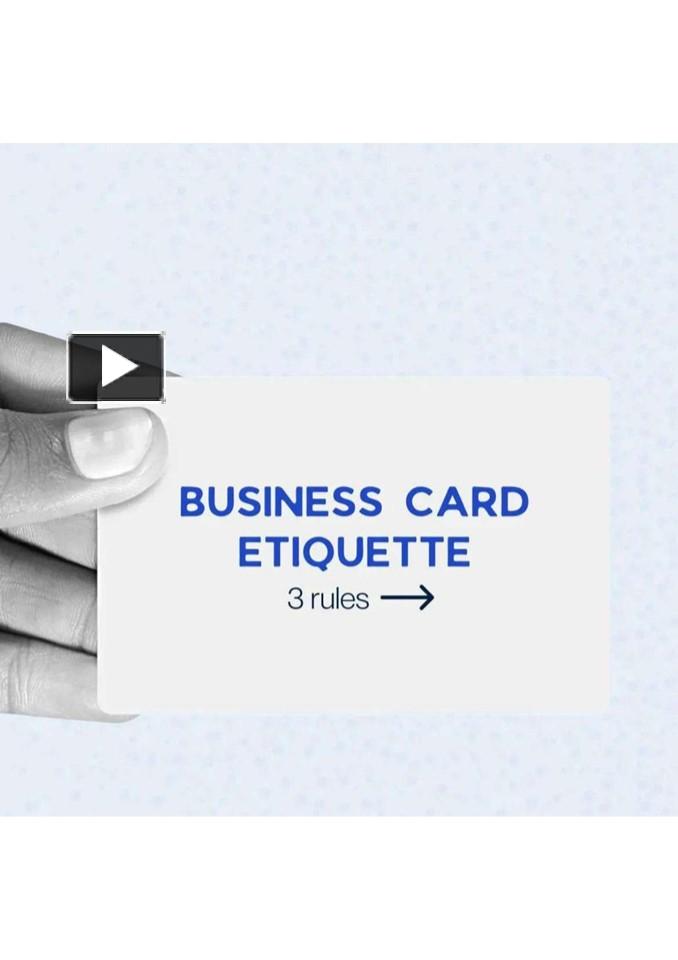 PPT – Business Card Etiquette PowerPoint presentation | free to ...