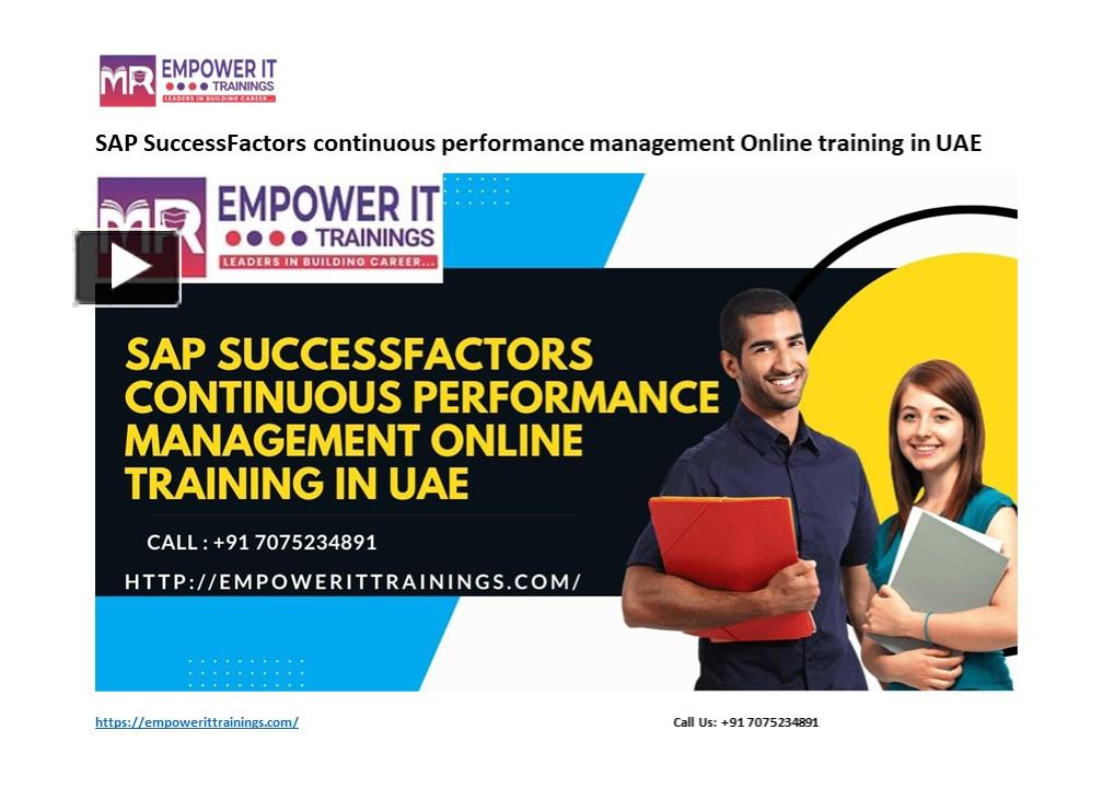 PPT – SAP SuccessFactors continuous performance management Online ...