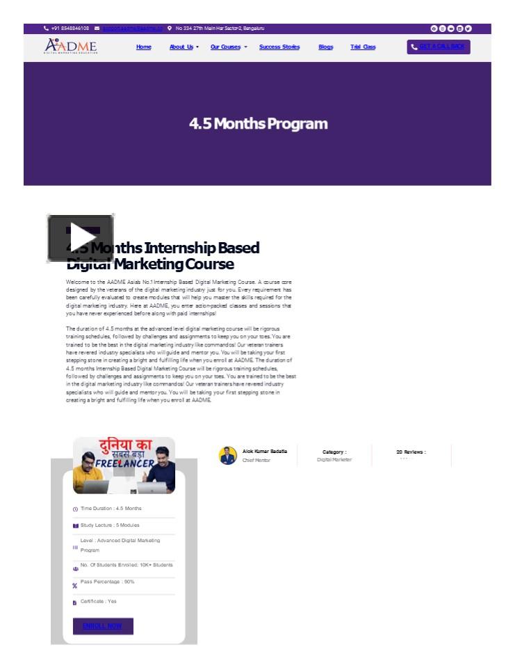 PPT – 4.5 Months Internship Based Digital Marketing Course PowerPoint ...