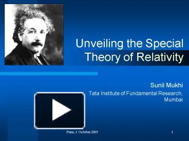 PPT – Unveiling the Special Theory of Relativity PowerPoint ...
