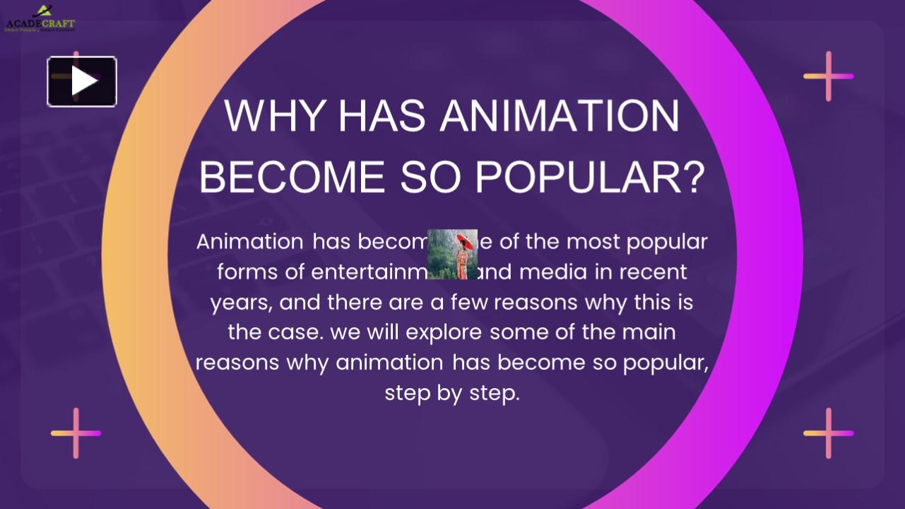 Why has animation become so popular? presentation | free to download