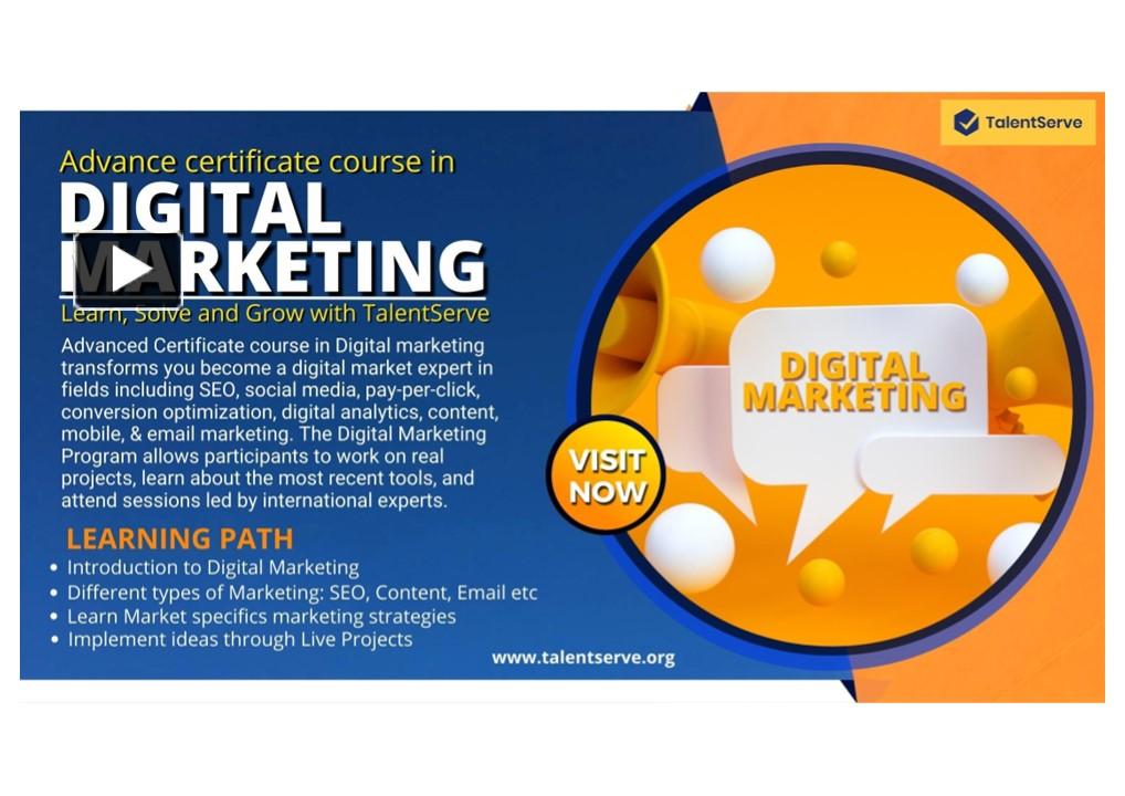Advanced Certificate Course In Digital Marketing With Placement ...