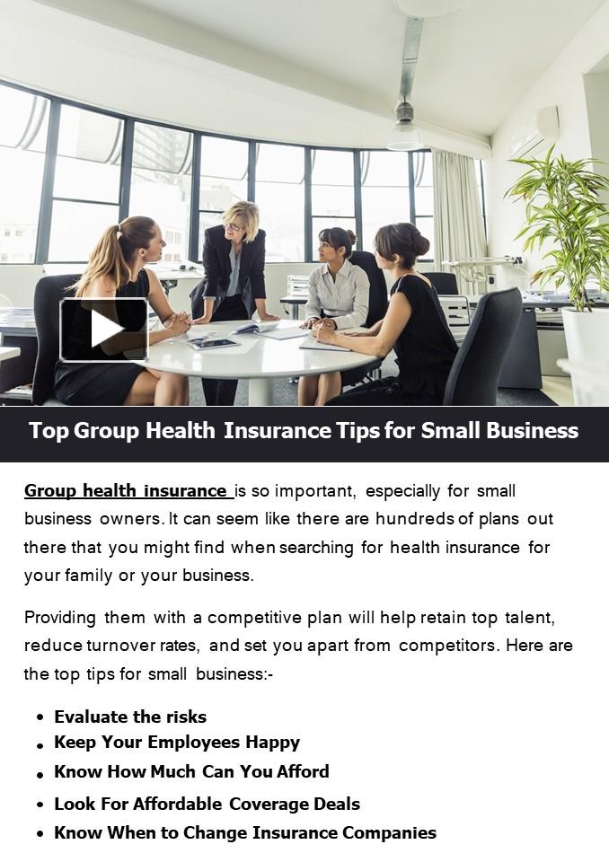 PPT – Top Group Health Insurance Tips for Small Business PowerPoint ...