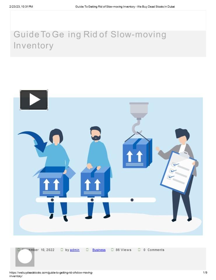 Guide To Getting Rid of Slow-moving Inventory presentation | free to ...