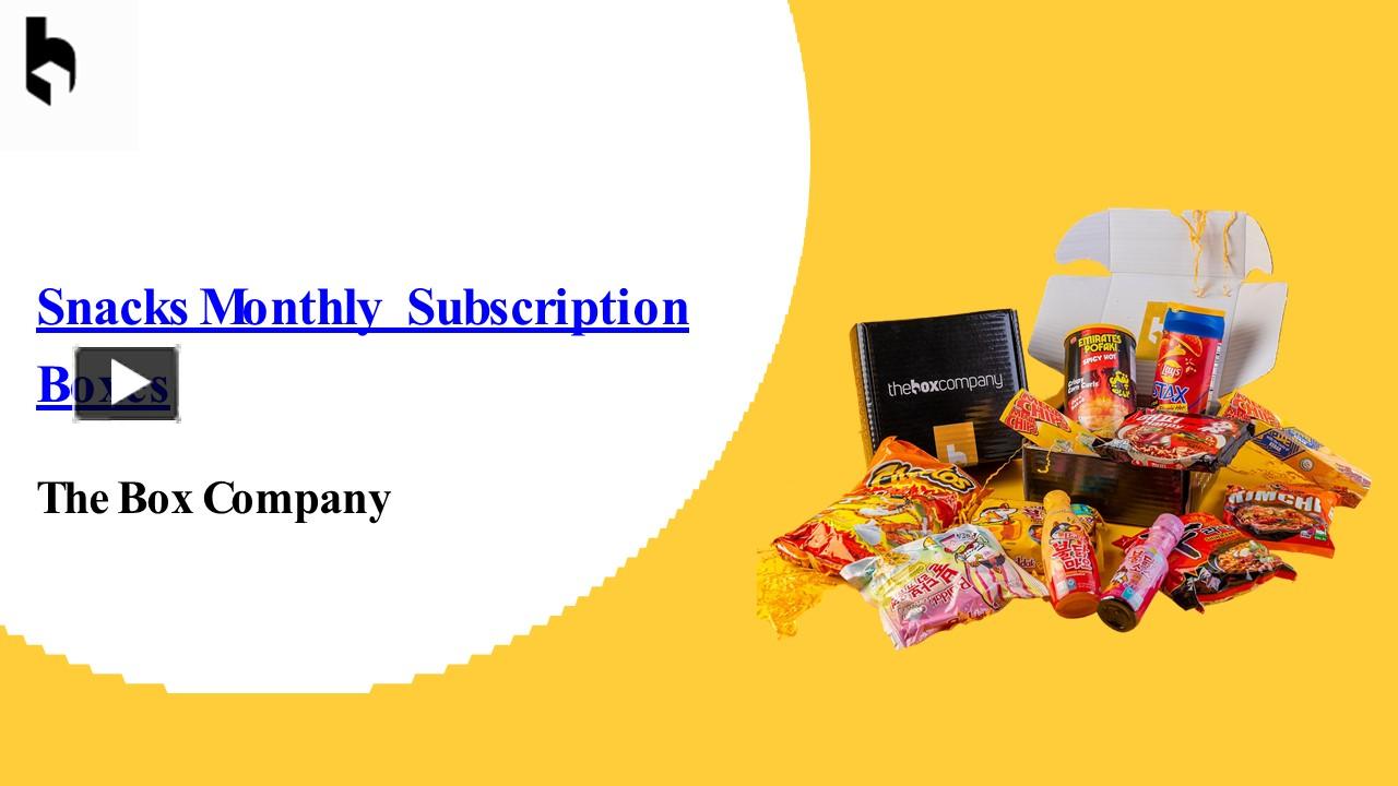 Snacks Monthly Subscription Boxes | The Box Company presentation | free ...