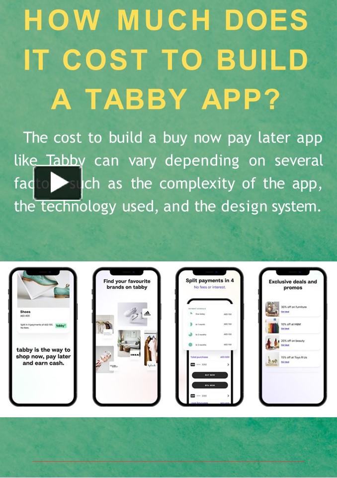 How Much Does It Cost To Build a Tabby App? presentation | free to download