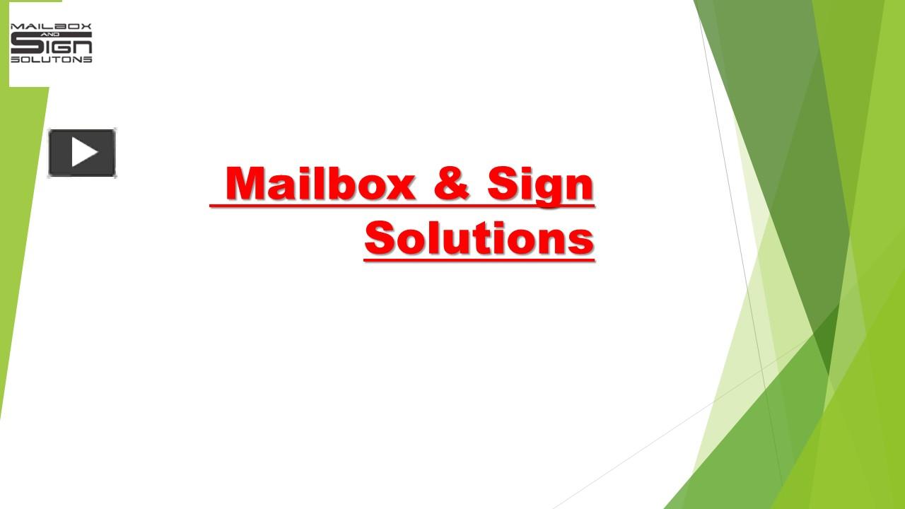PPT – High-Quality Mailbox Post Caps: Mailbox & Sign Solutions ...