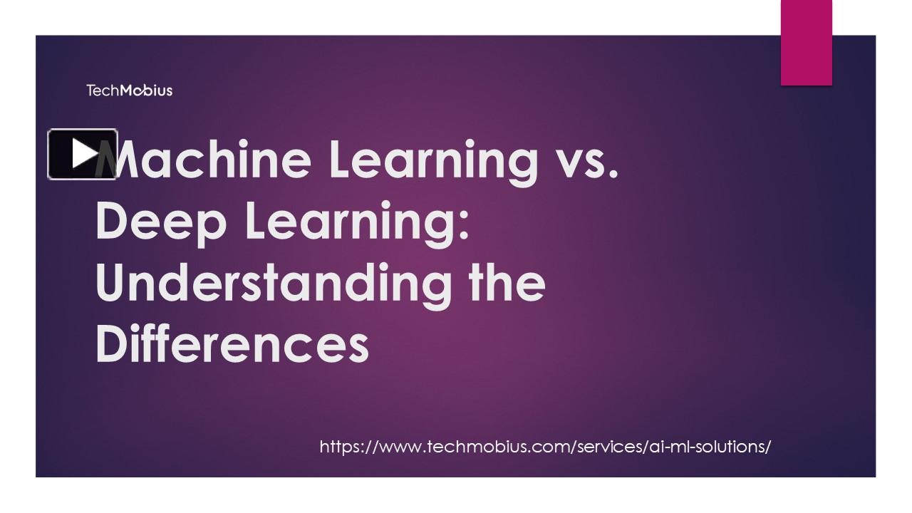 Machine Learning vs. Deep Learning: Understanding the Differences (1 ...