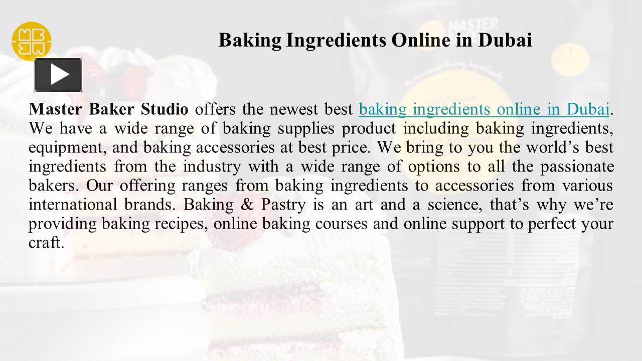 PPT – Baking Ingredients Online in Dubai PowerPoint presentation | free ...